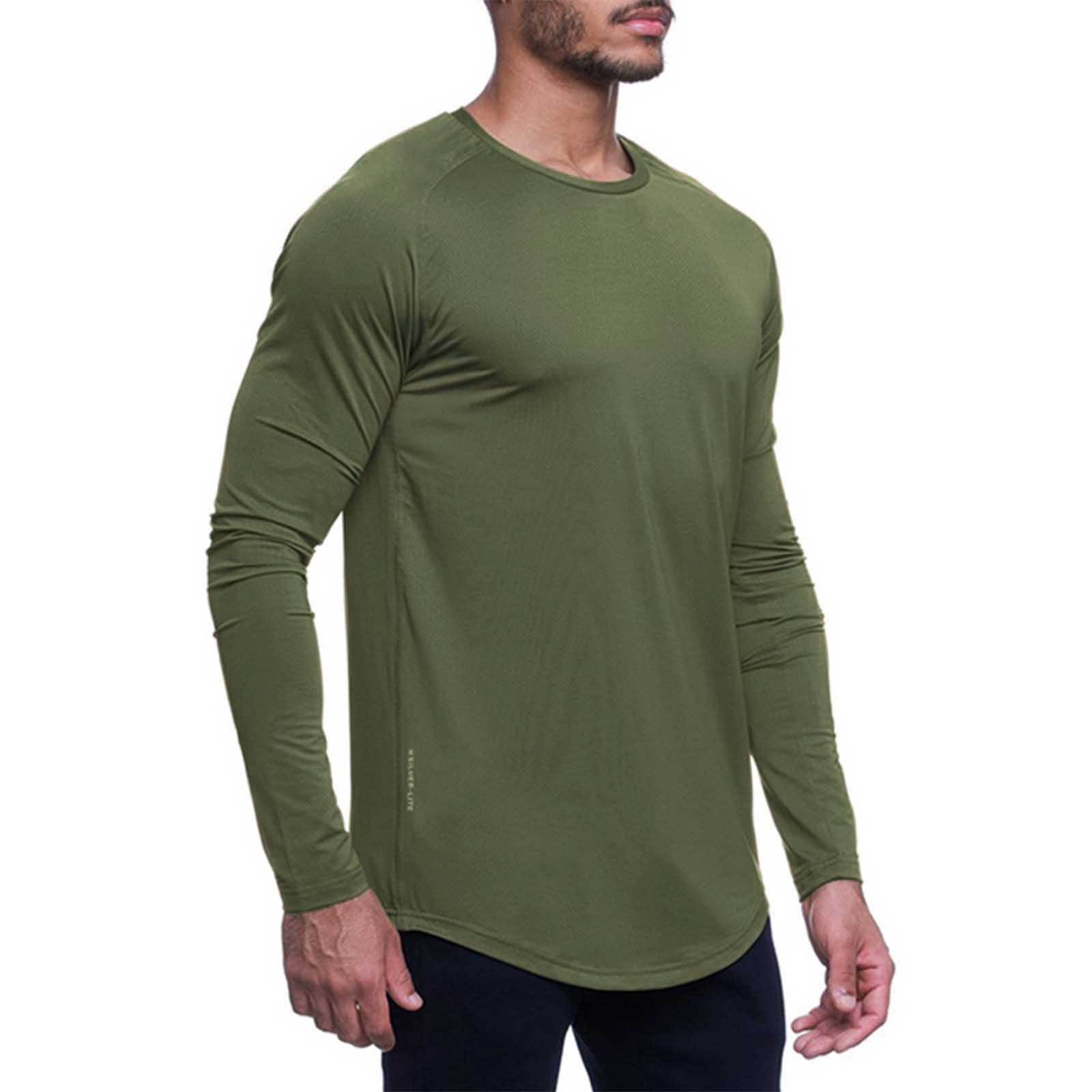 CYiJun Men's Active Casual Long Sleeve Shirts Lightweight Dry Fit ...