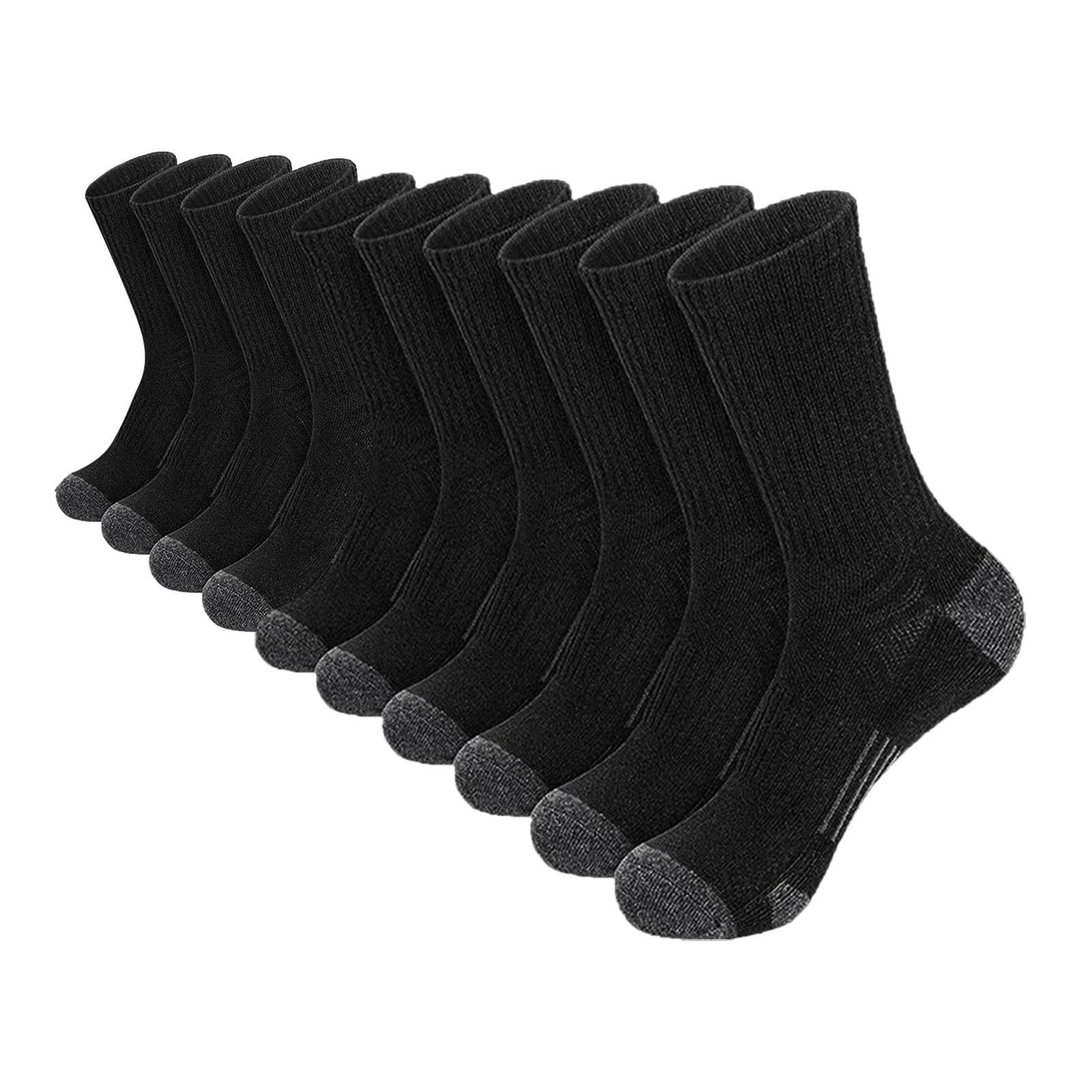CYiJun Men's Cotton Crew Work Socks, Cushioned Boot Socks,Moisture ...
