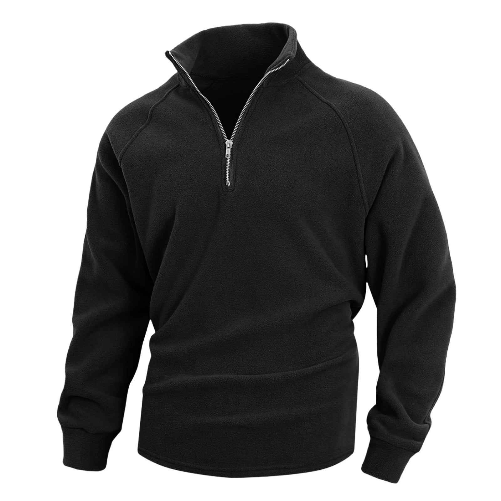 CYiJun Men's Quarter Zip Fleece Sweatshirt Fall Winter Long Sleeve ...