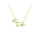CZ 18kt Gold over Sterling Silver Outlined Dog Pendant, 18" - Walmart.com