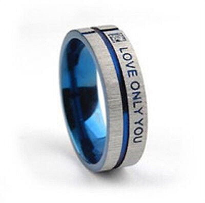 CZ Blue Steel- Love & Commitment Ring - Couples Promise Rings Only Love ...