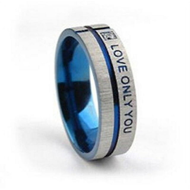 CZ Blue Steel- Love & Commitment Ring - Couples Promise Rings Only Love ...