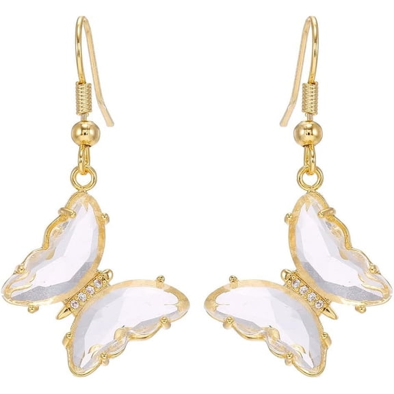 60pcs Glass Butterfly Charms, Colorful Clip-on Charms Dangle Badge ...