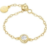 CZ Diamond Link Chain Statement Ring for Women Sterling Silver 925 ...