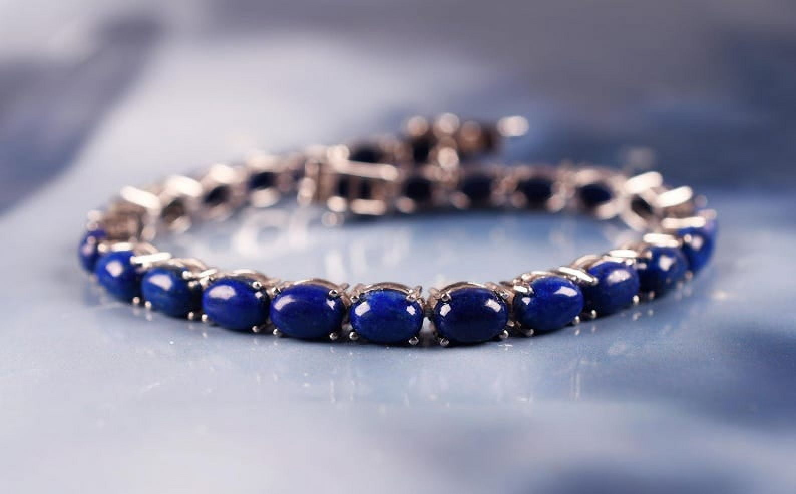 CZ Lapis lazuli Tennis Bracelet,Blue Gemstone Bracelet, Tennis Bracelet ...