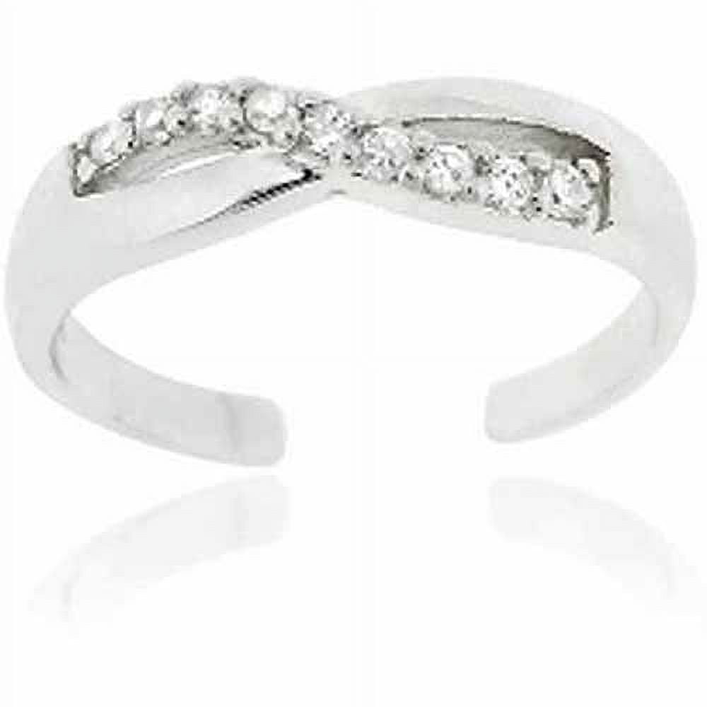 CZ Sterling Silver Infinity Toe Ring - Walmart.com