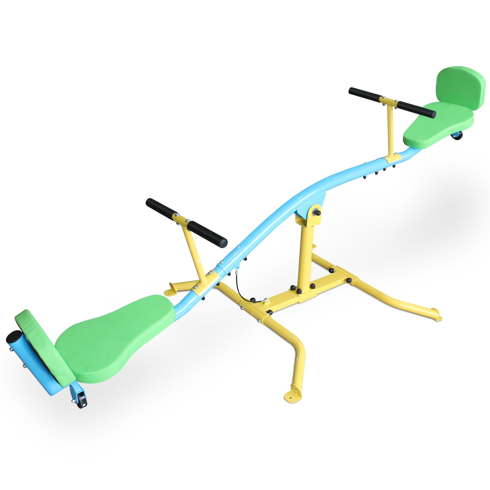 CZBZ 360° Rotating Seesaw for Kids, Double Person Rocking Horse with ...