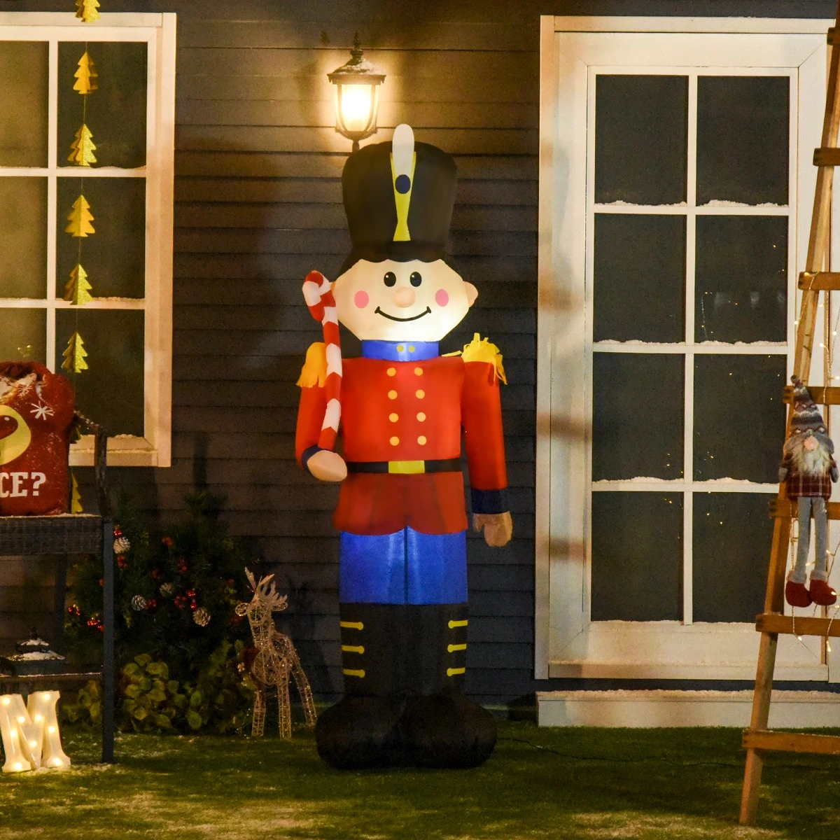 CZBZ 5.9FT Christmas Inflatables, Inflatable Nutcracker Toy Soldier ...