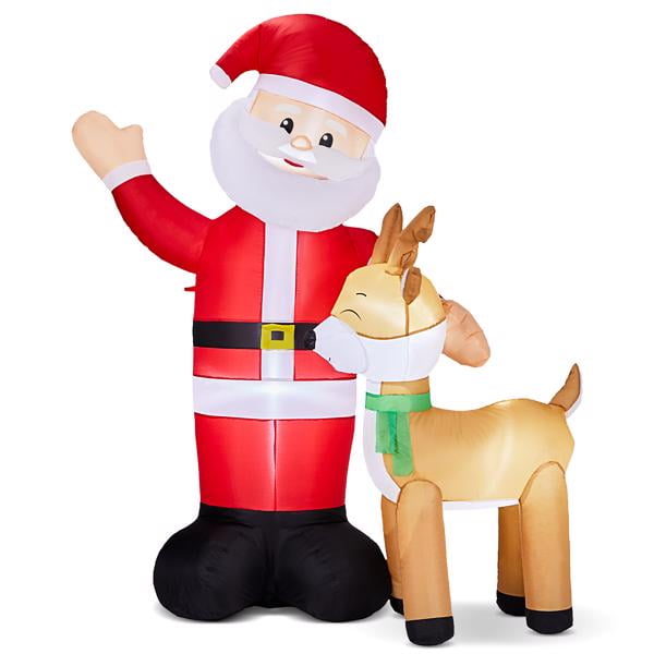 Inflatable Santa And Reindeer