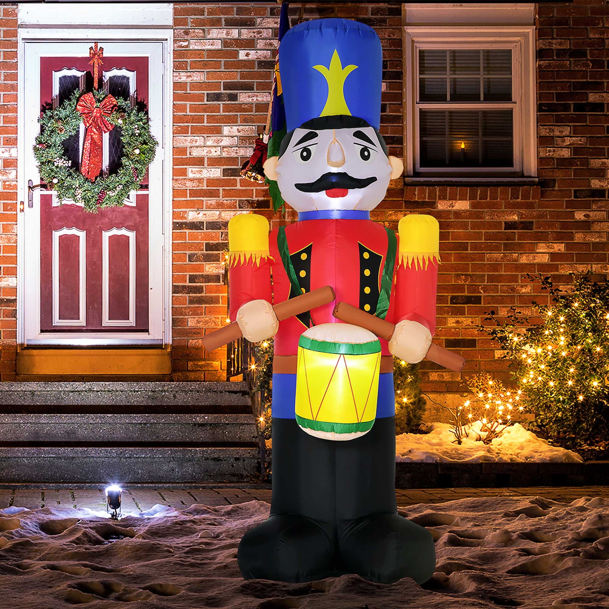 CZBZ 8.1FT Christmas Inflatables, Inflatable Nutcracker Toy Soldier ...