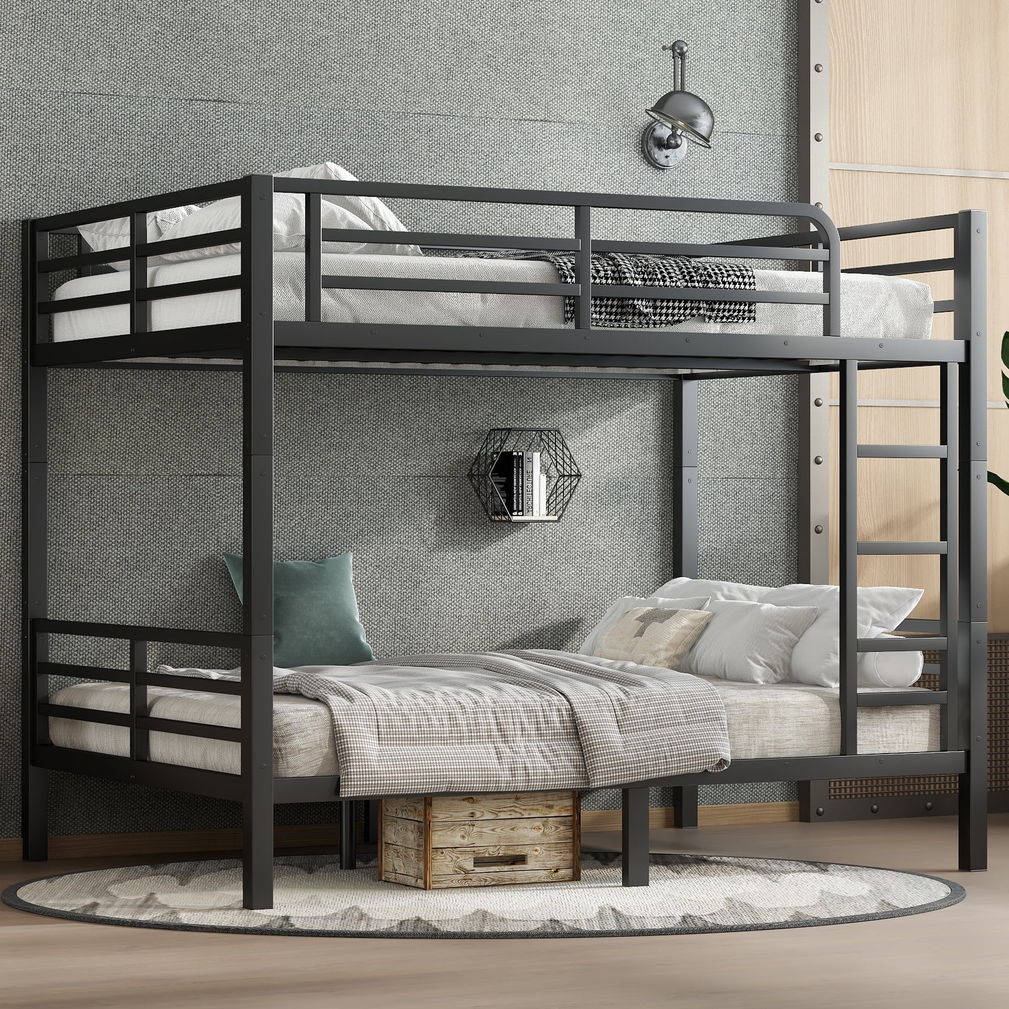 CZBZ Metal Bunk Beds, Full over Full Bunk Bed for Teens and Adults ...