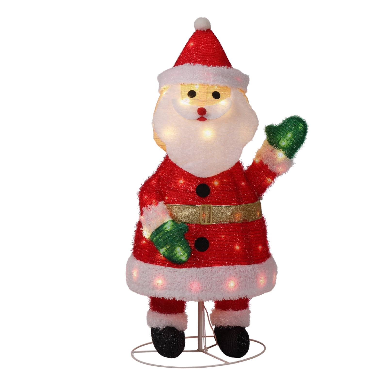 CZBZ Outdoor Christmas Yard Decorations, 3.3FT Lighted Santa Claus ...