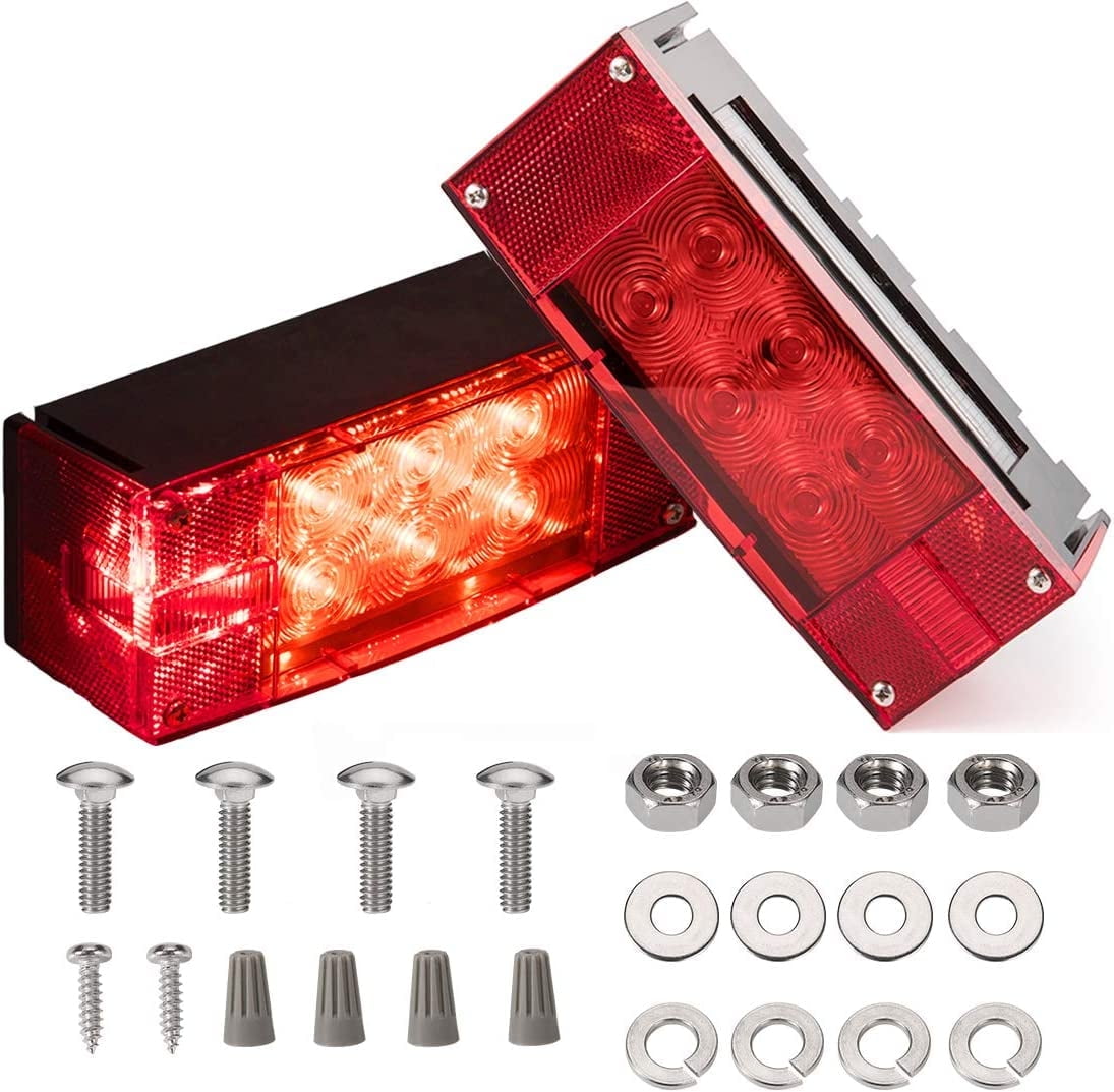 CZC AUTO 12V LED Low Profile Submersible Rectangular Trailer Tail Light ...