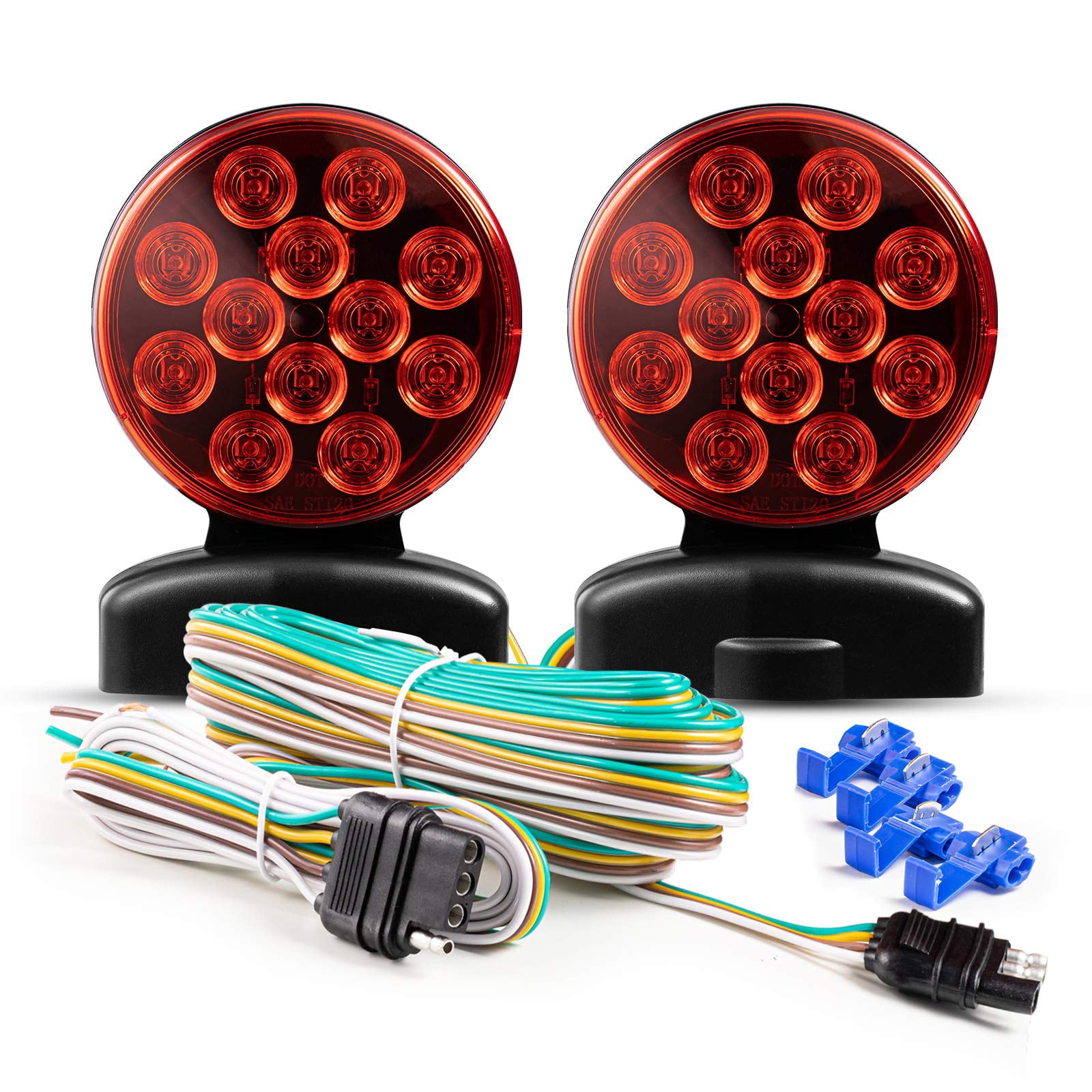 CZC AUTO 12V LED SSF20 Magnetic Towing Light Kit for Boat Trailer RV ...
