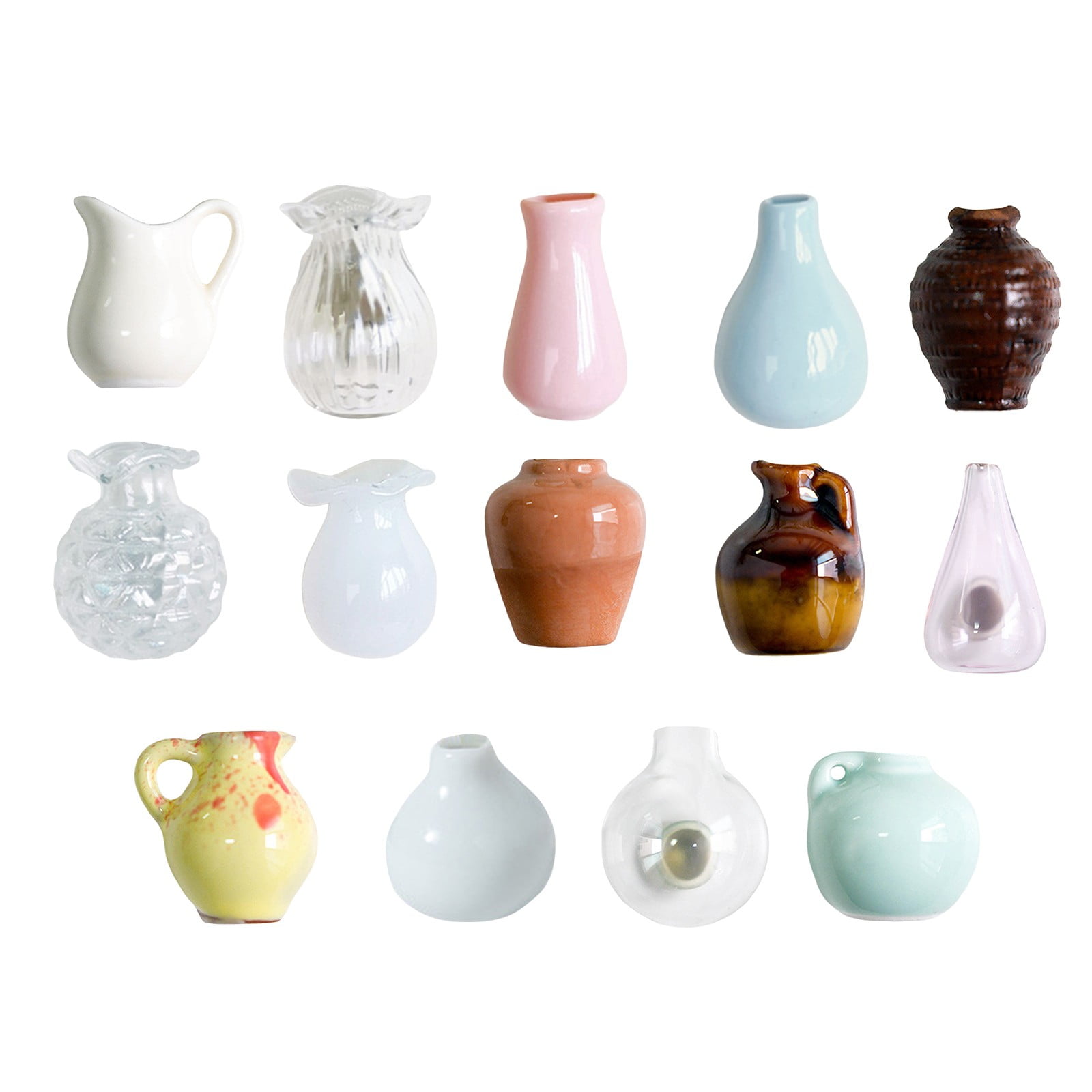 CZHGKM 3Pcs Mini Vase 3D Ceramic Flower Pot Fridge Pots for ...