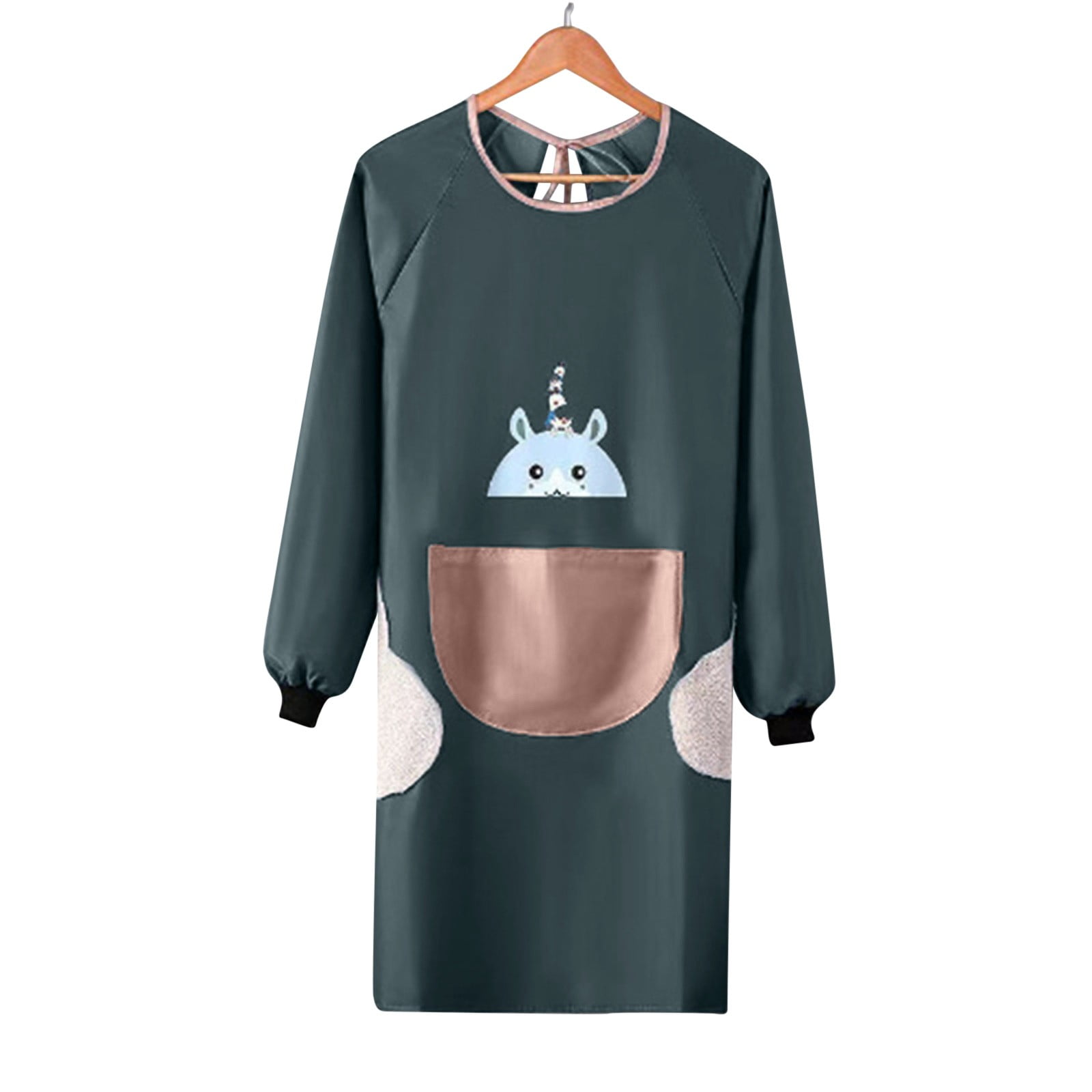 CZHGKM Unisex Cooking Apron with Sleeves Kitchen Aprons Waterproof Soft ...