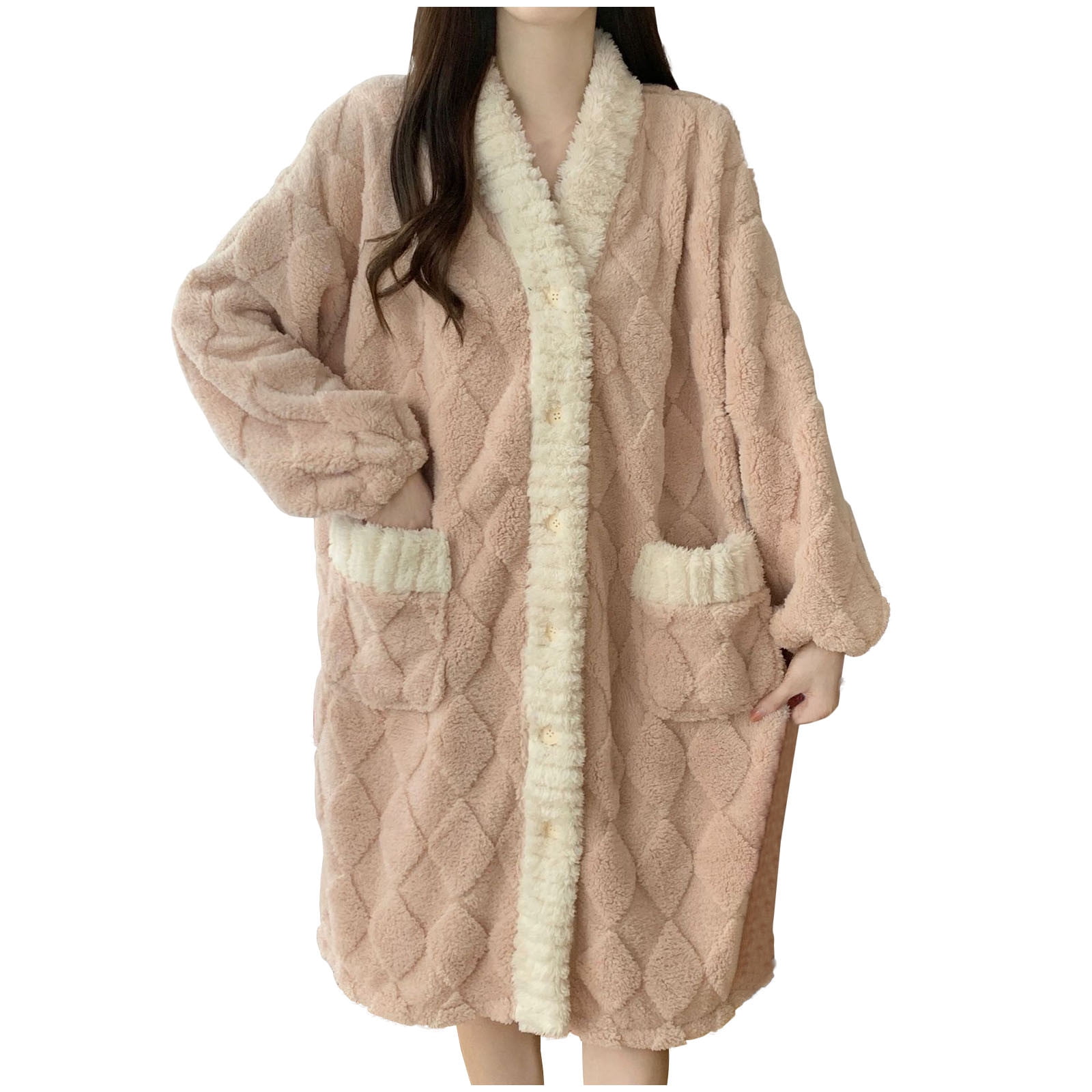 CZHJS Spa Pj Robe Lounge Robe Womens Nightgown Sleep Wear Long ...