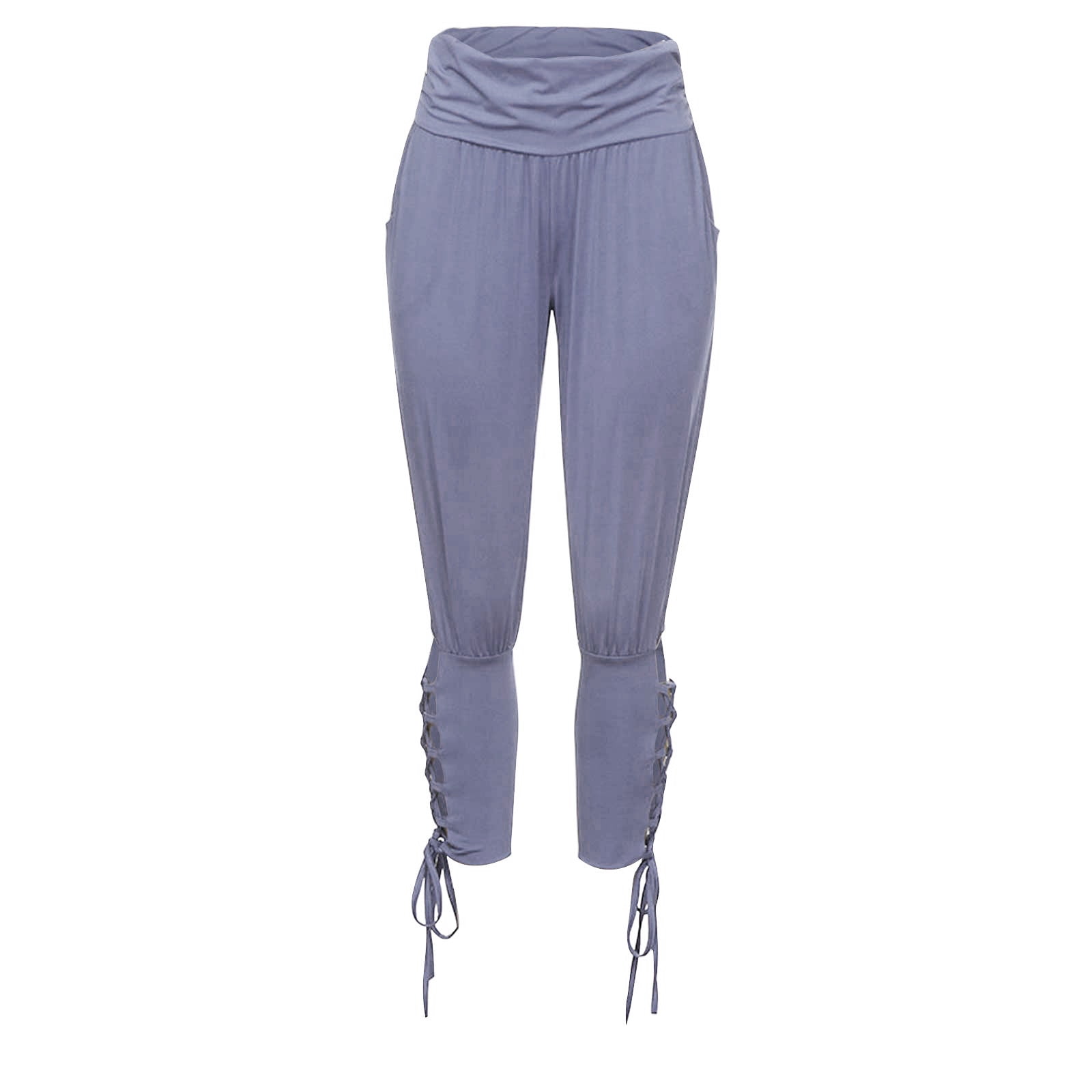 CZHJS Women's Solid Color Pants Clearance Baggy Slacks Wide Leg Beach ...