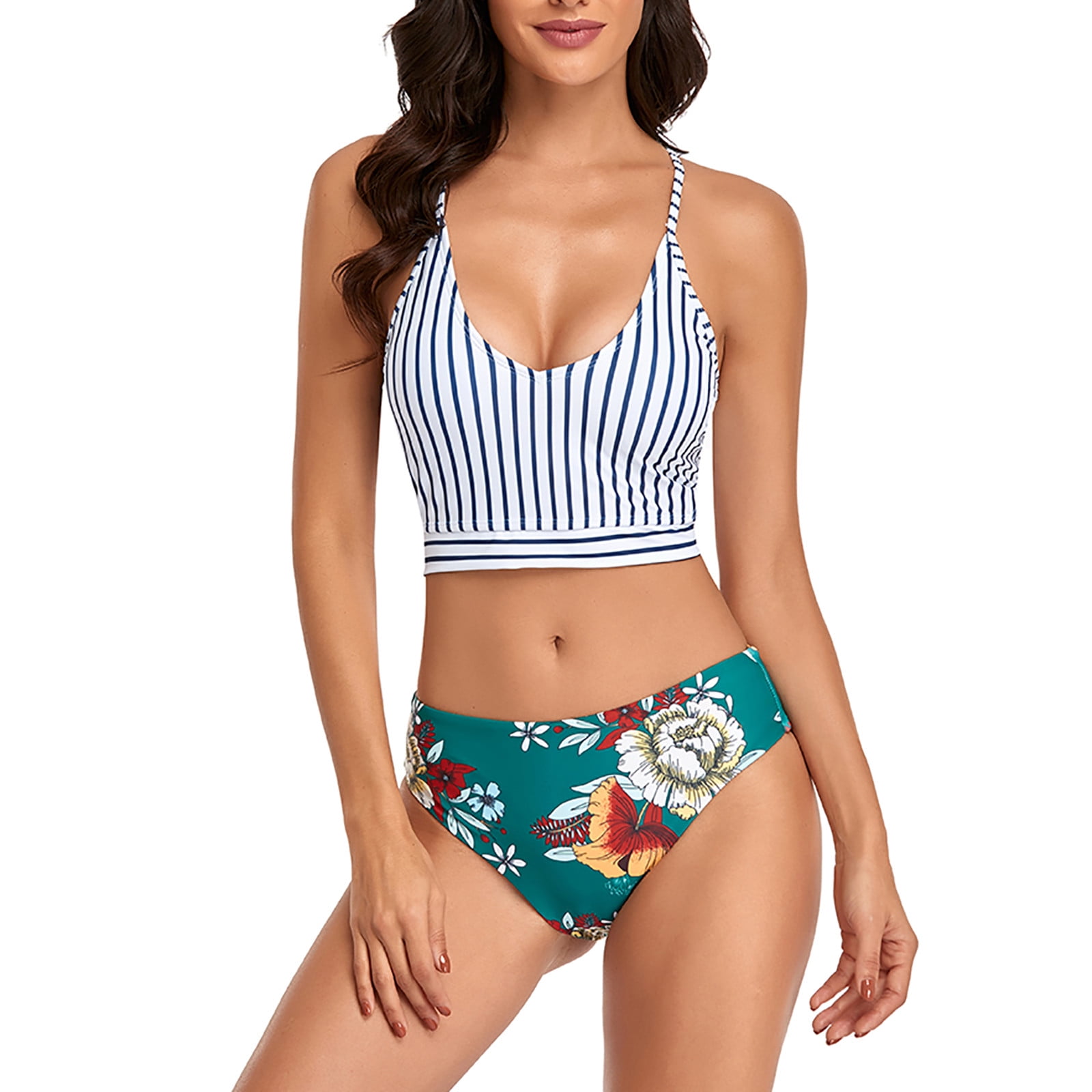 CZHJS Women's Thong Bikini Clearance Striped Two Piece Swimsuit for ... CZHJS Women's Thong Bikini Clearance Striped Two Piece Swimsuit for ...