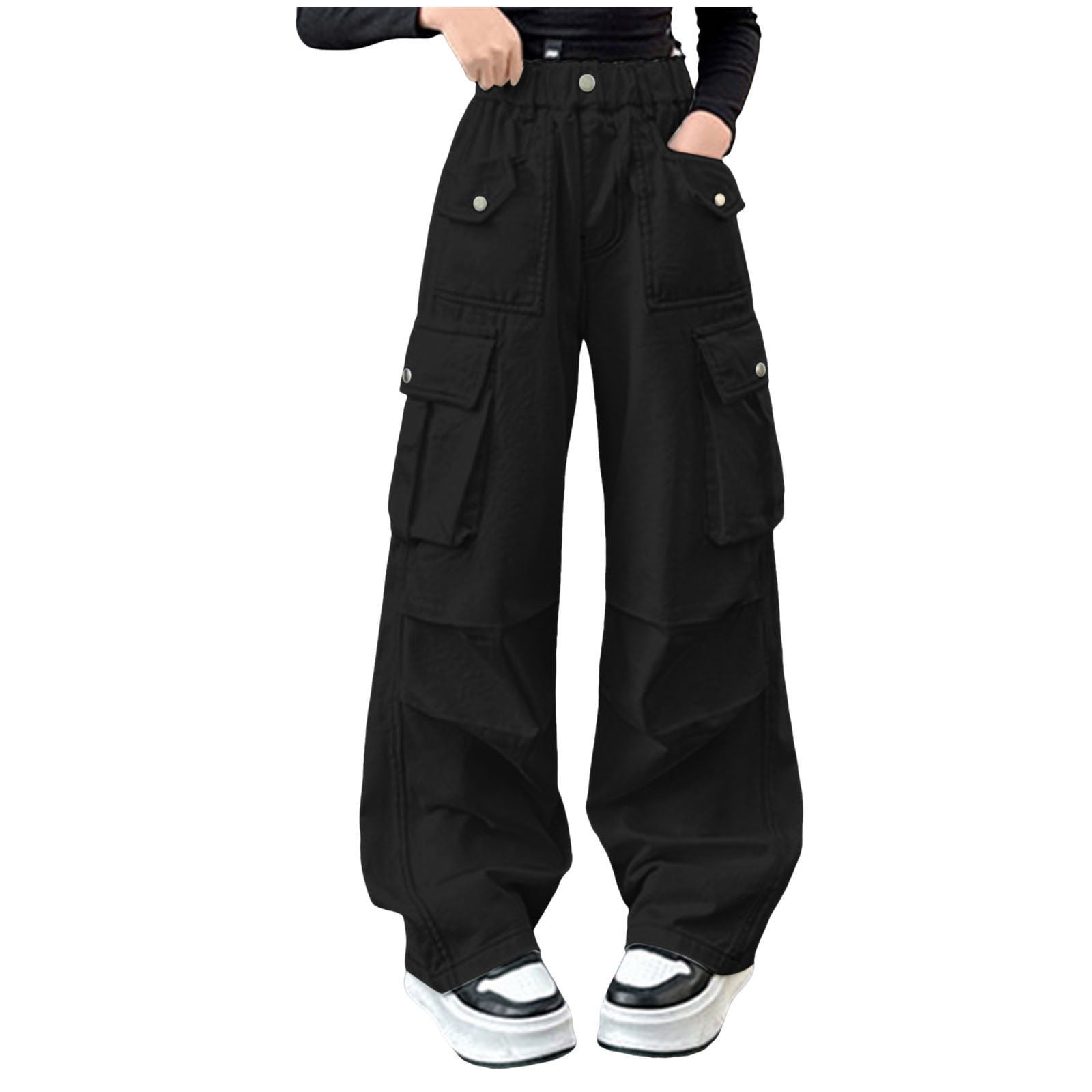 CZHQWE Kids Hiking Pants Girls Wide Leg Sweatpants Girls Cargo Pants ...