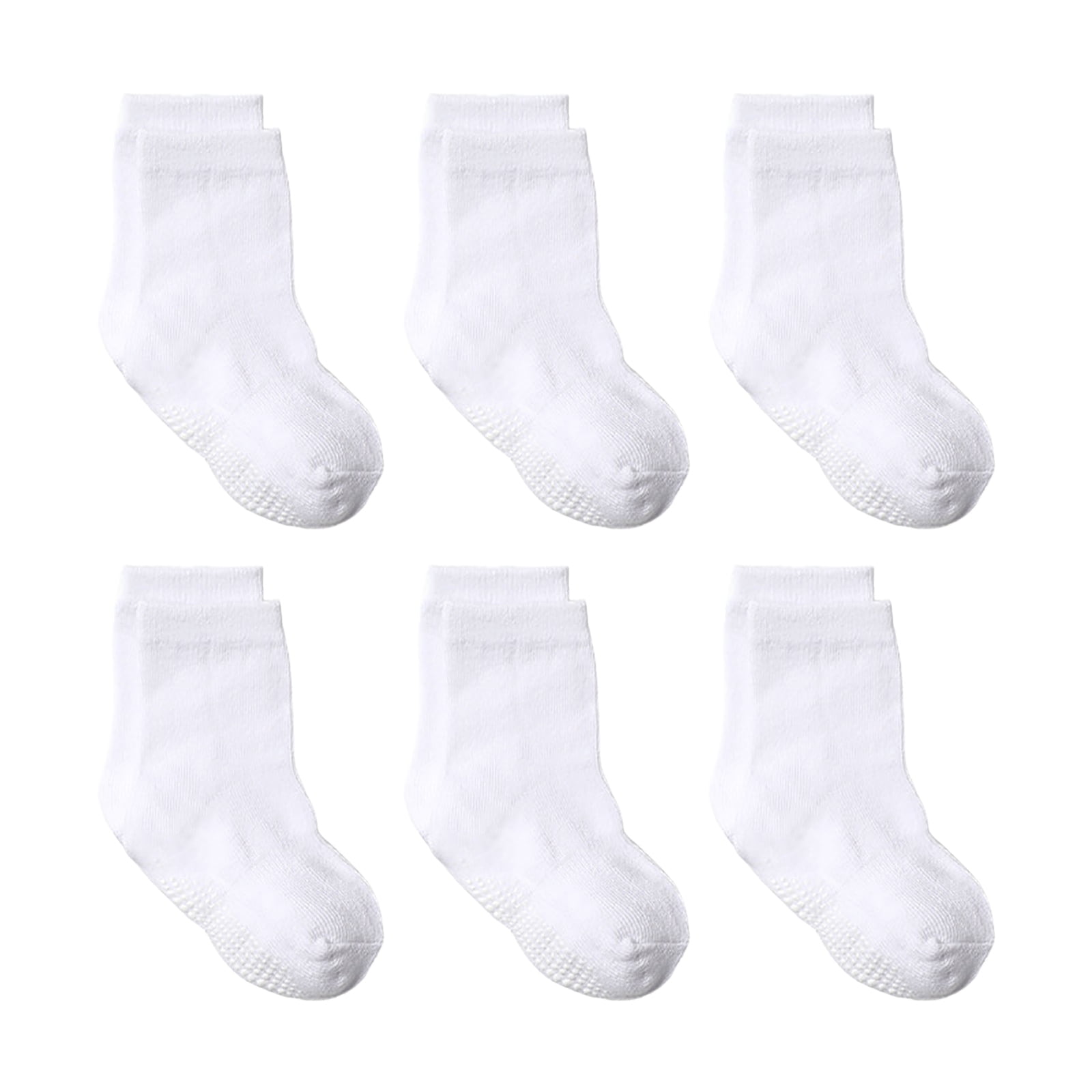 CZHQWE Toddler White Socks Kids Socks 4-6 Years Boys Non Slip Grip ...