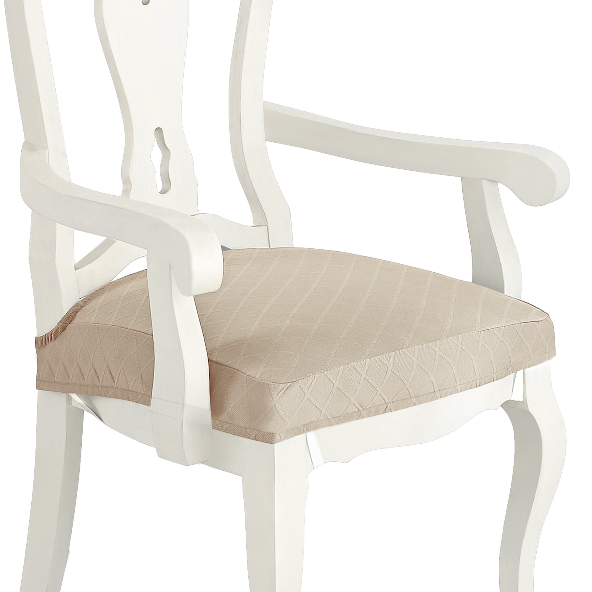 CZL 6 Pack Large Dining Chair Covers, Zipper Design Dining Chair Seat ...