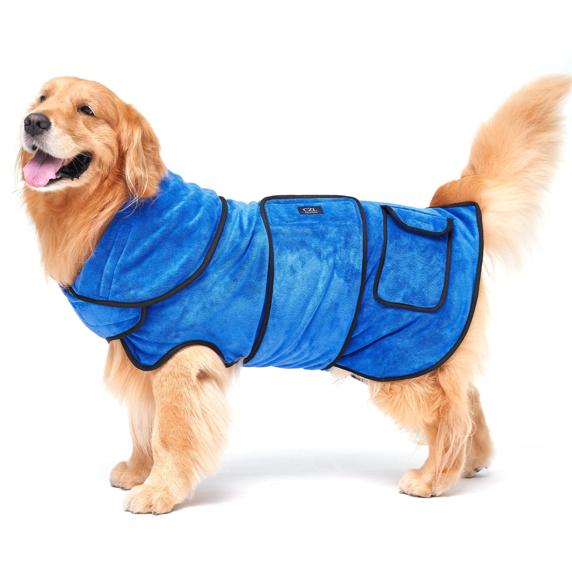 CZL Dog Bathrobe Towel, Dog Drying Coat, Super Absorbent Dog Robes ...
