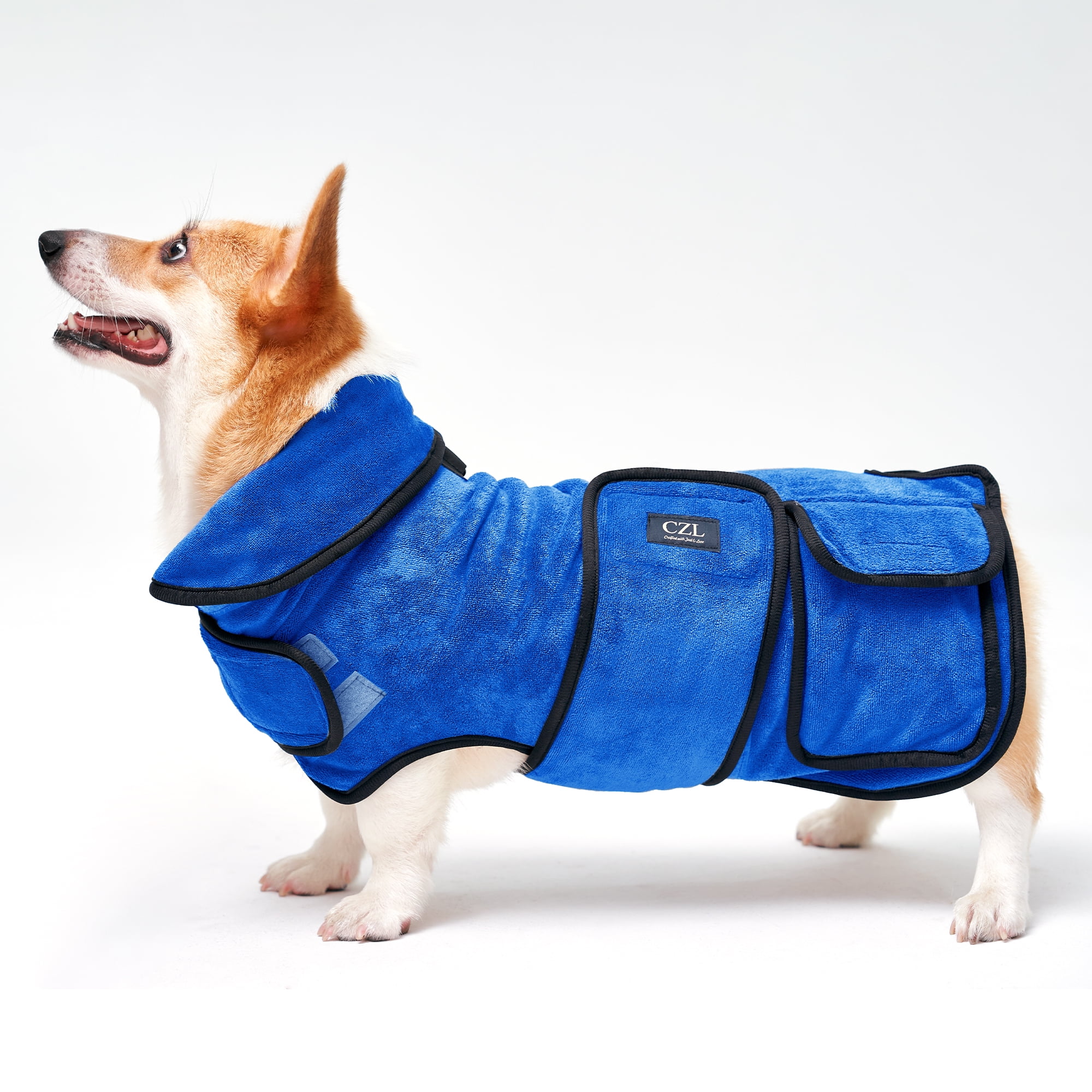 CZL Dog Bathrobe Towel, Dog Drying Coat, Super Absorbent Dog Robes ...