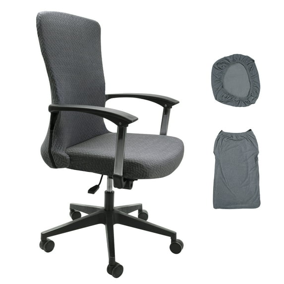 CZL Jacquard Office Chair Cover, Stretch Removable Desk Chair Covers ...