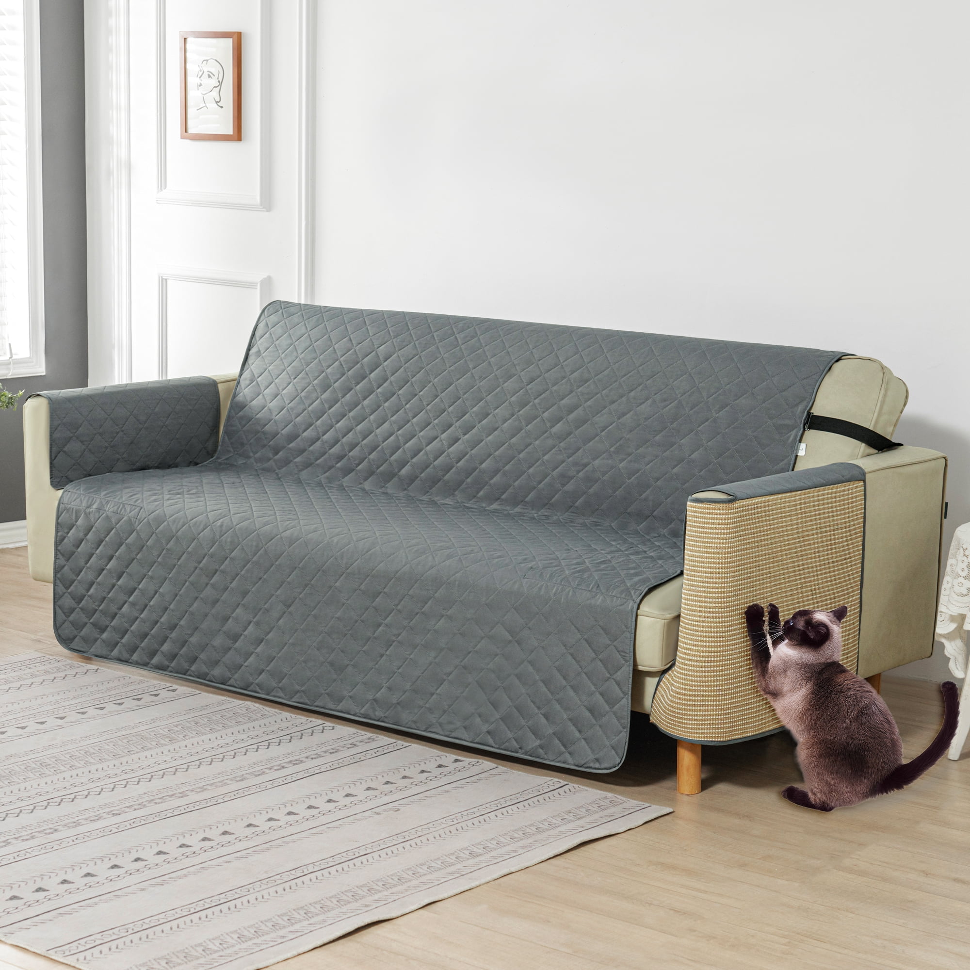 CZL Non-Slip Sofa Cover, Water Resistant Sofa Slipcover with Cat ...