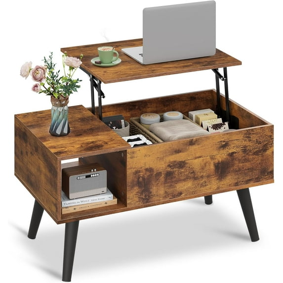 CZMDZH Coffee Table for Living Room, Small Coffee Table with Storage ...