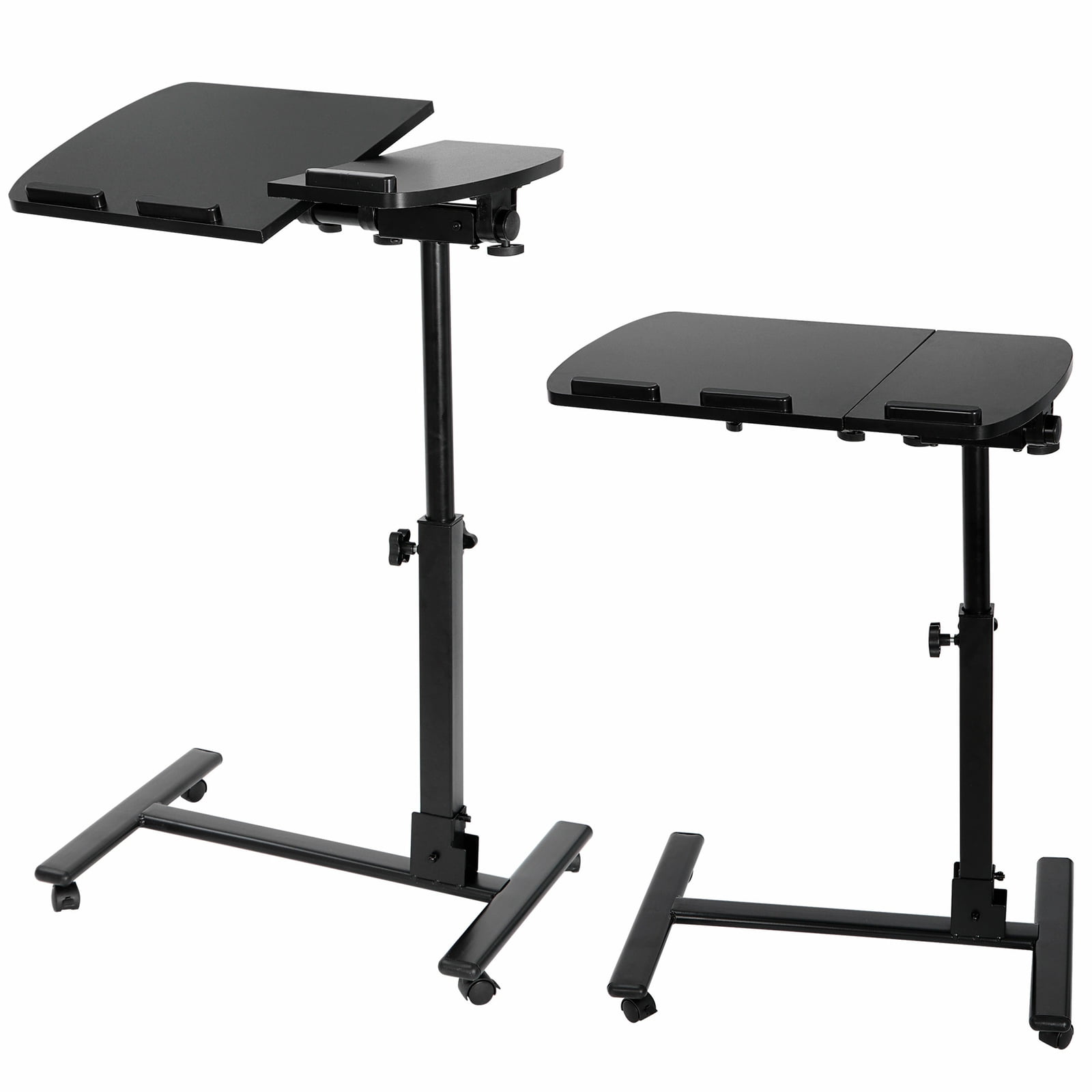 CZMDZH Overbed Bedside Desk Mobile Rolling Laptop Stand Tilting Overbed ...