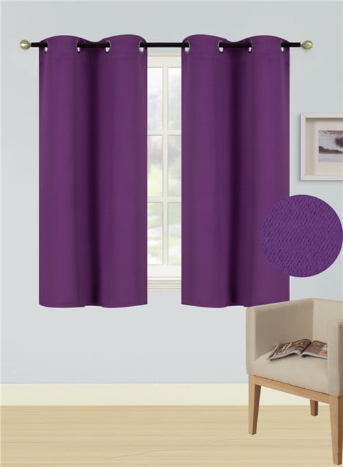 CZMJY 100% Blackout Insulate Thermal Short Panels Window Curtain Heat ...