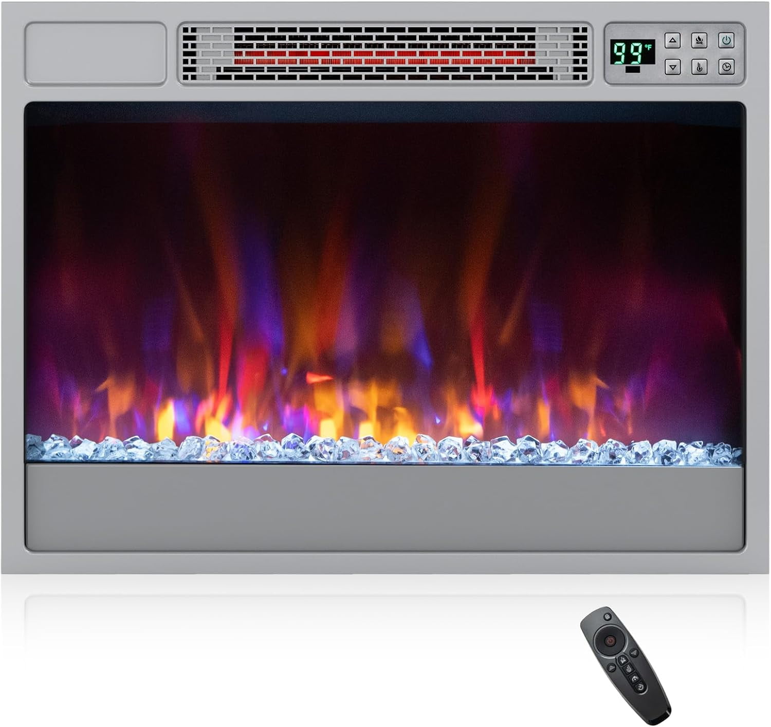 CZMJY 23-Inch Infrared Quartz Electric Fireplace Insert with Remote ...