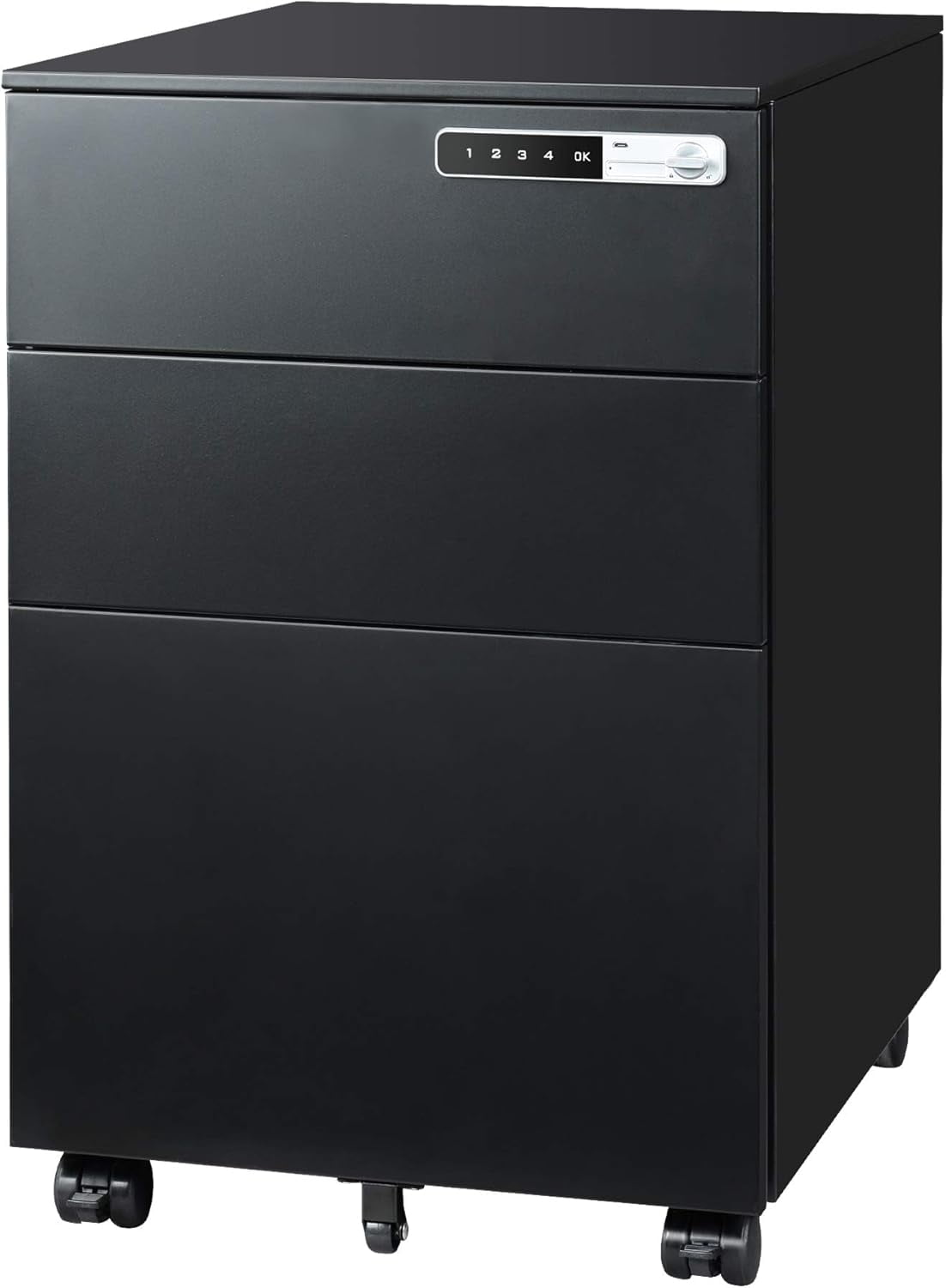 CZMJY 3 Drawer File Cabinet with Combination Lock, Fully Assembled ...