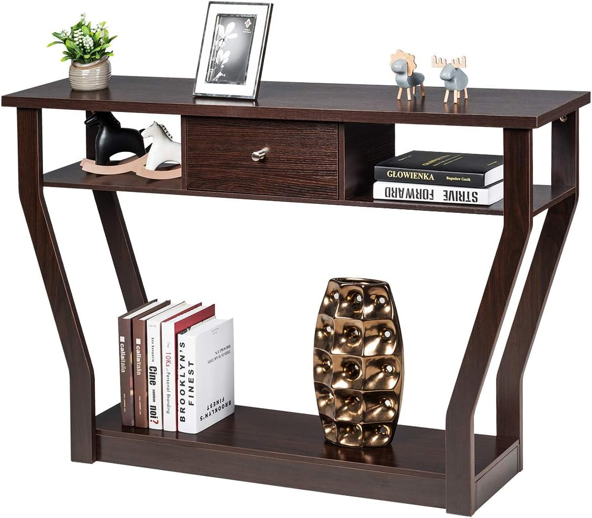 CZMJY Console Table Modern Easy Assembly Entryway Table W/Storage ...