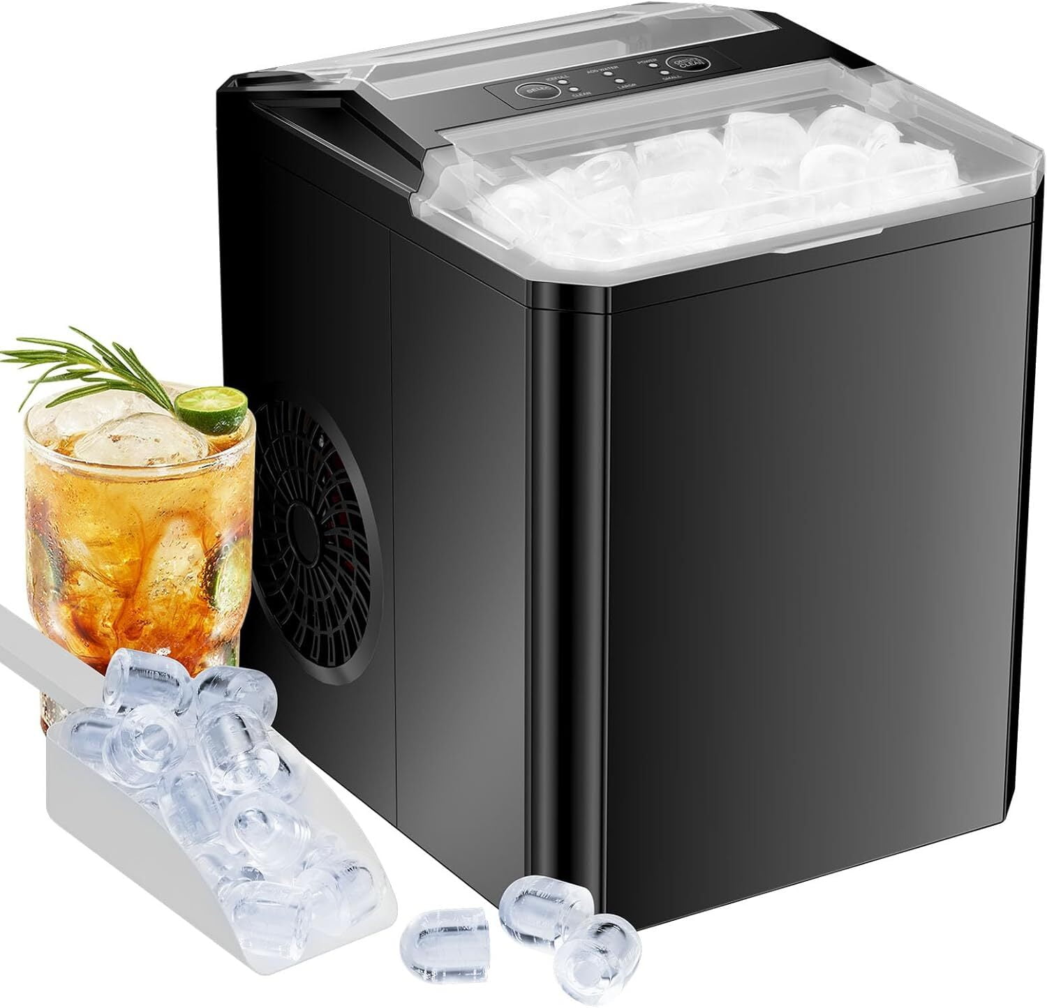 CZMJY Countertop Ice Maker – Portable Self-Cleaning Ice Machine ...