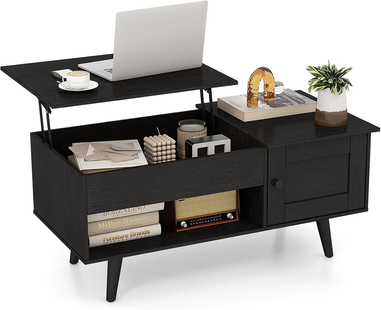 CZMJY Lift Top Coffee Table with Storage, Living Room Table with Hidden ...