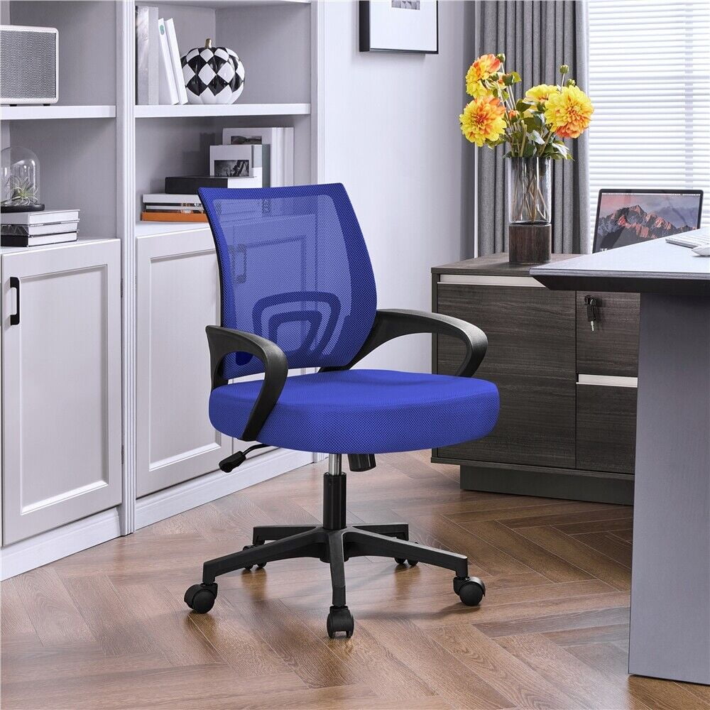 CZMJY Office Desk Mesh Chair Ergonomic Computer Swivel Rolling Chair Adjustable Height ...