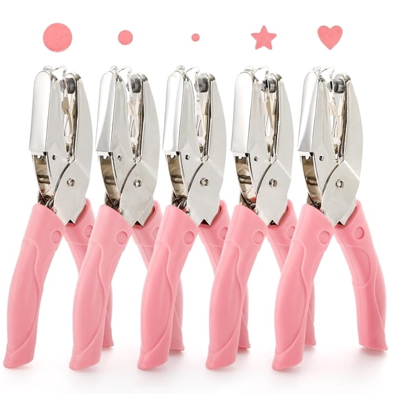 CZQ 5 Pack Single Hole Punch Metal Handheld Small Hole Puncher with ...