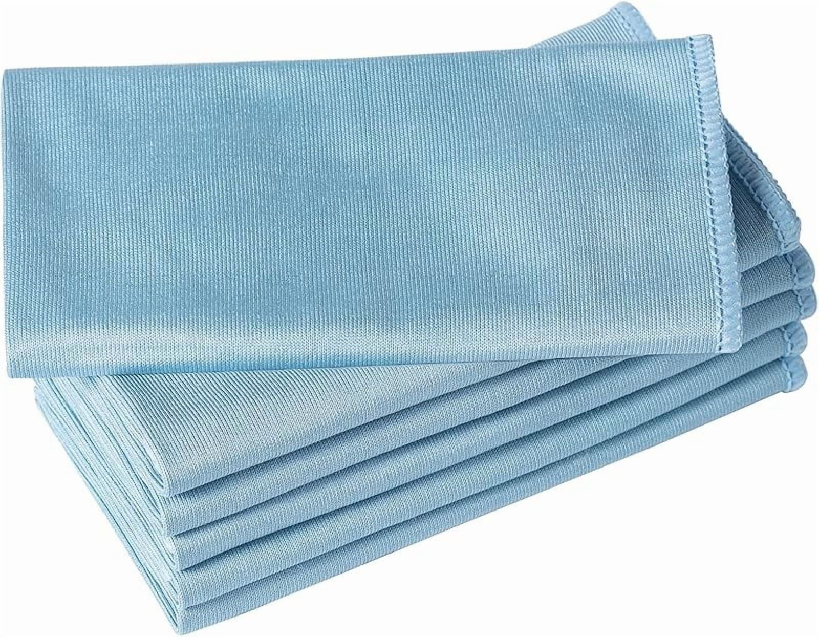 CZQ 6 Pack Microfiber Glass Cleaning Cloth, 16 Inch X 16 Inch, Lint ...