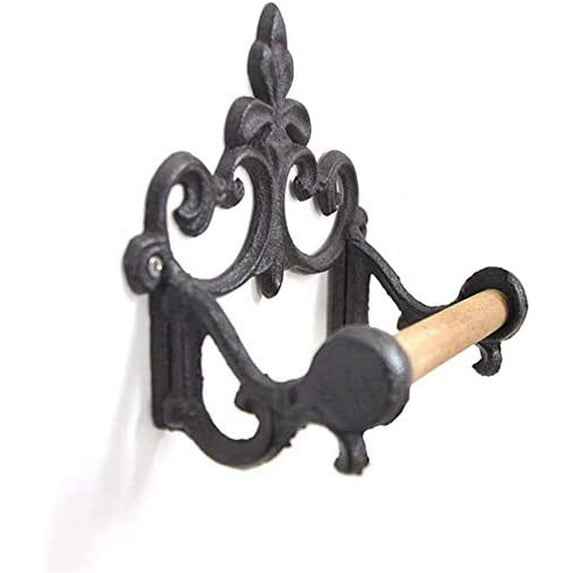 CZQ Antique Cast Iron Rustic Toilet Roll Holder Wall,Mounted Paper ...