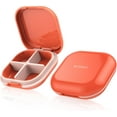 CZQ Daily Pill Organizer 4 Compartments, Small Pill Box Portable Travel ...