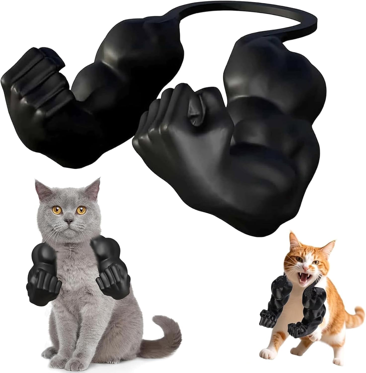 CZQ Funny Cat Muscle Arms Costume, 3D Printed Strong Arms for Cats Neck ...