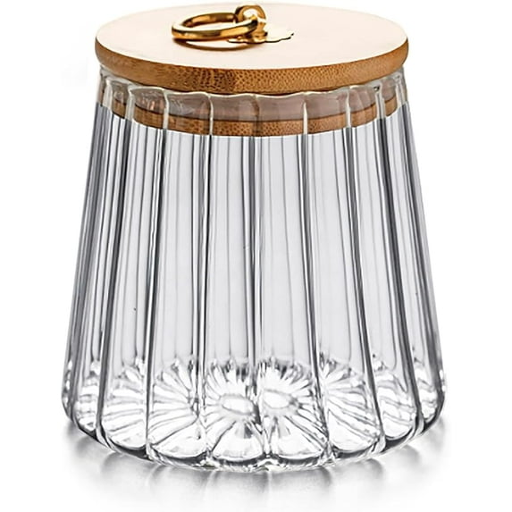 CZQ Glass Coffee Nuts Canister ,Airtight Storage Jar, Petal Decorative ...