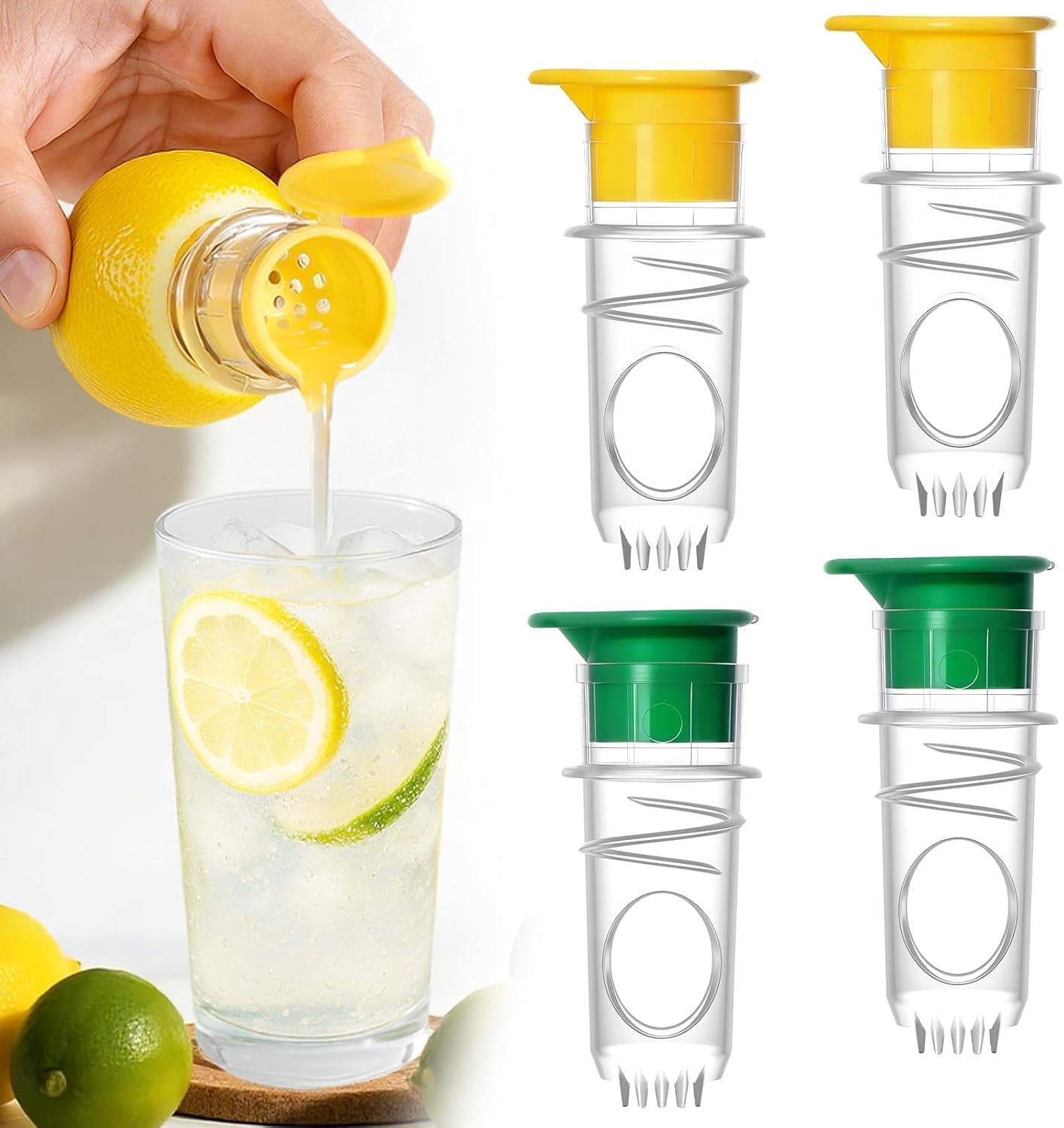 CZQ Lemon Squeezer, Manual Lemon Juicer Portable Heavy Duty Plastic ...