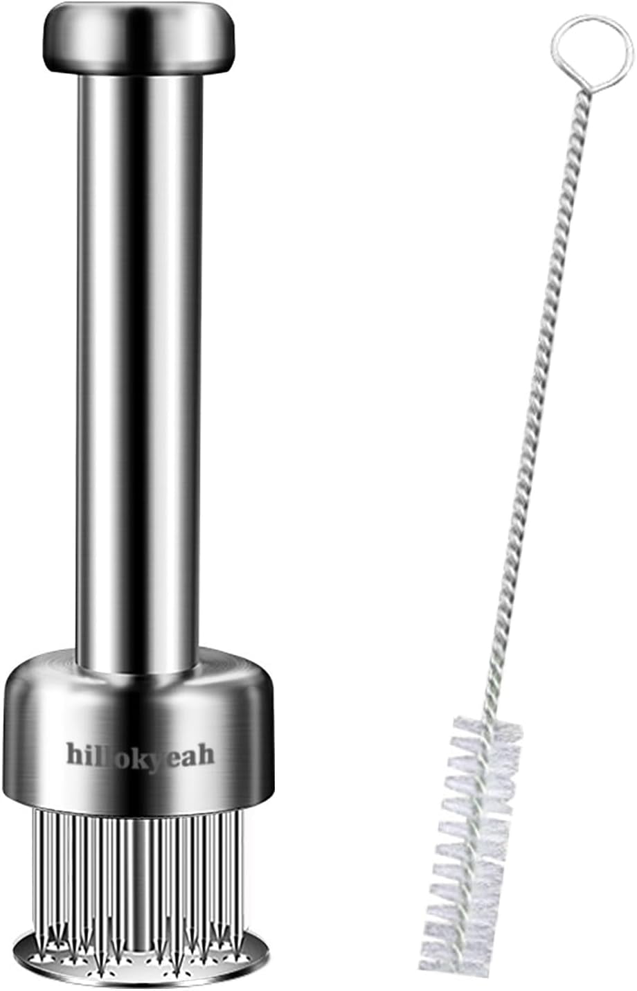 CZQ Meat Tenderizer Tool, with 21 Needles Retractable Safety Guard, 304 ...