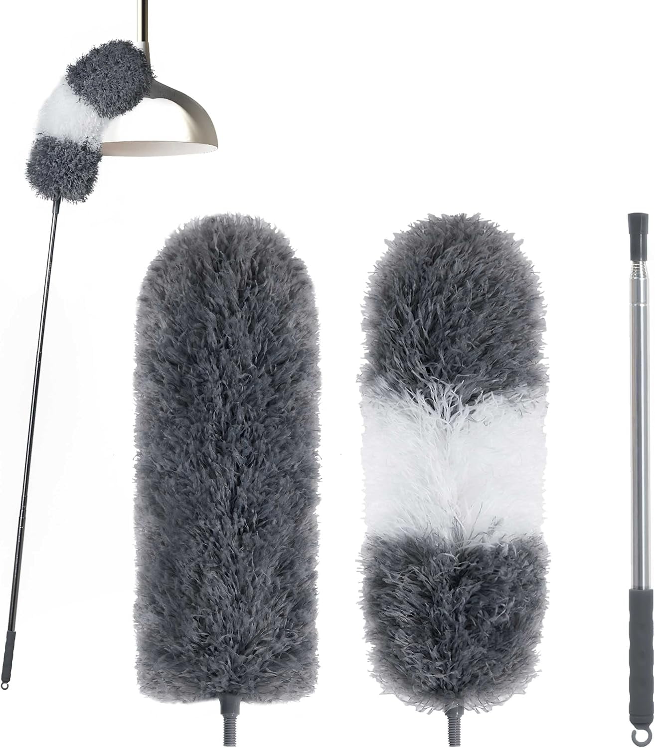 CZQ Microfiber Feather Duster, with Extendable Pole,Dusters for ...