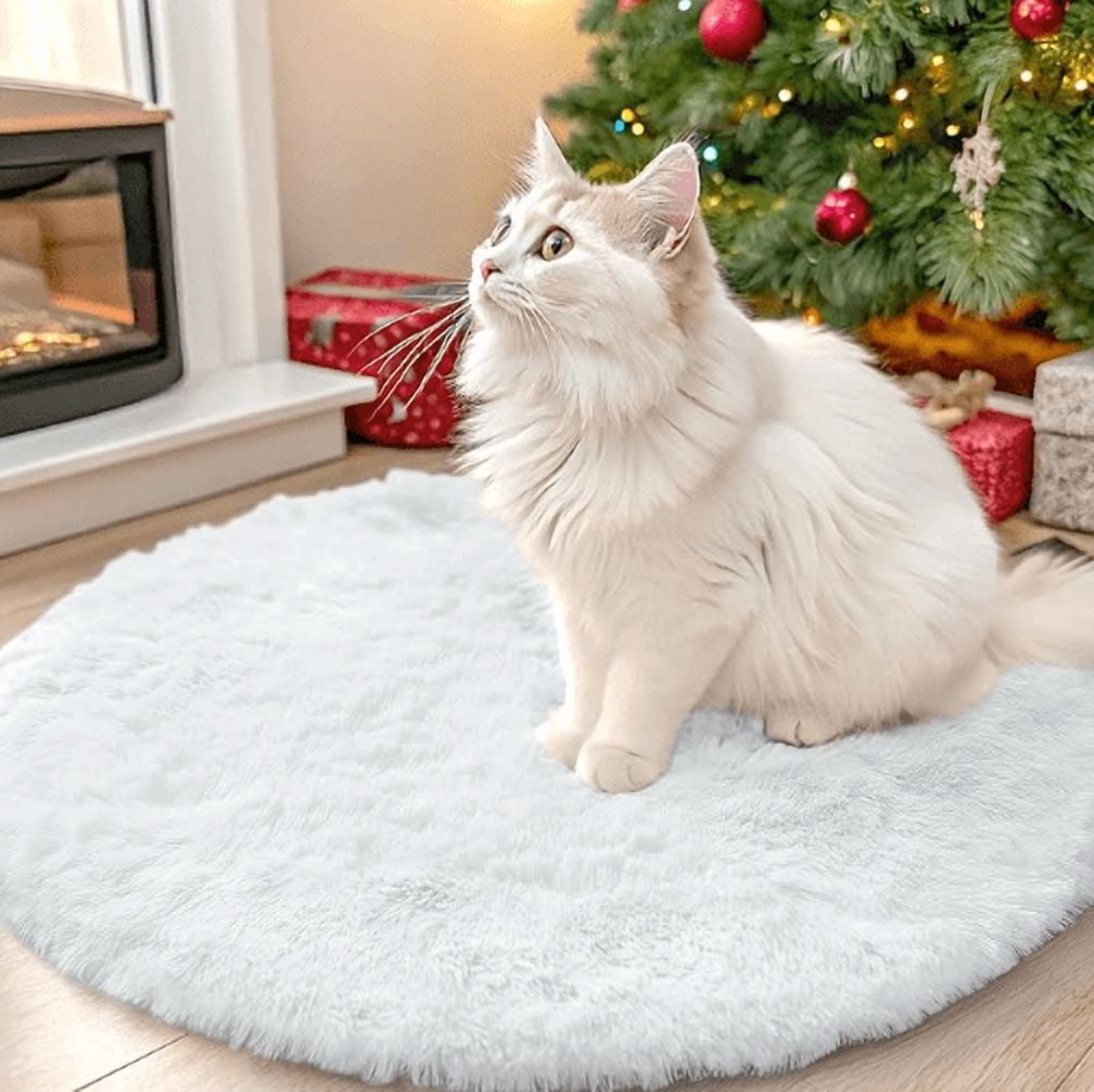 CZQ Round Rugs for Bedroom Machine Washable, Soft and Fluffy Shaggy ...