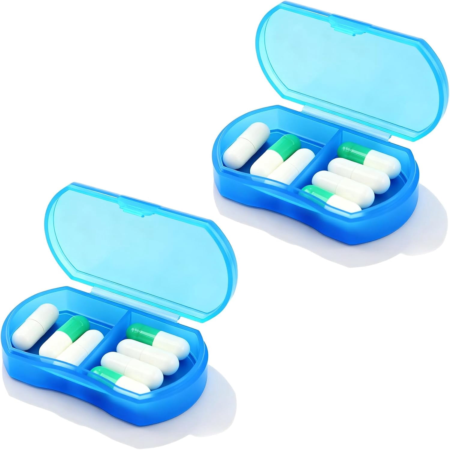CZQ Small Pill Organizer, Portable Travel Daily Pill Containers Mini ...
